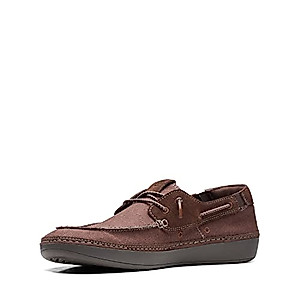 Clarks Men's Higley Tie Sneaker, Brown Combi, 9