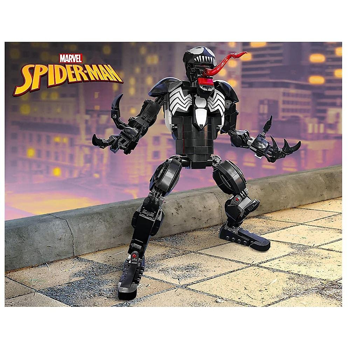 LEGO Marvel Venom Figure, 76230 Fully Articulated Super Villain Action Toy, Spider-Man Universe Collectible Set, Alien Toys for Boys and Girls
