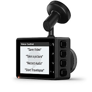 Garmin Dash Cam 57, 1440p and 140-degree FOV, Monitor Your Vehicle While Away w/ New Connected Features, Voice Control, Compact and Discreet, International Version (Dash Cam 57)