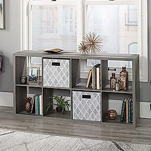 Sauder Miscellaneous Storage 8-Cube Organizer, L: 29.84" x W: 13.03" x H: 57.87", Mystic Oak