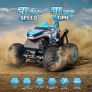 Sunrad Remote Control Car Toys for Kids Boys, RC Monster Truck with 360°Rotation Upright, Light & Music, Indoor Outdoor All Terrain Rechargeable Electric RC Car Toys Gifts for 3 4 5 6 7 8-12 Year Old