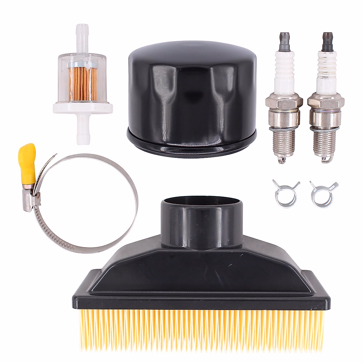 ApplianPar Air Filter Cleaner 11013-0727 Oil Filter Spark Plug Fuel Filter Tune Up kit for Kawasaki FR541V FR600V 4-Cycle Engines Lawn Mower Replaces 11013-7050 99999-0383