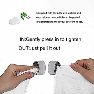 ECOMOMO Kitchen Towel Hooks Push Hooks Adhesive Hooks for Hanging Dish Towel Holder,3-Pack