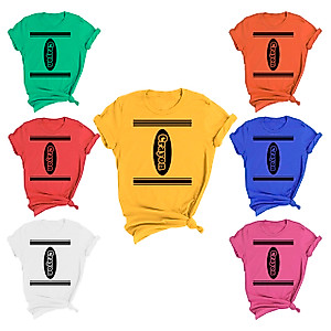 Crayon Halloween Team Costume Funny Design Gift Womens T-Shirt, Royal, Small