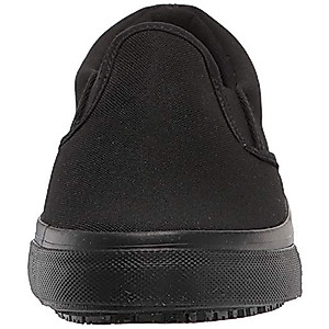 Skechers Women's Canvas Slip on Food Service Shoe, Black, 7.5
