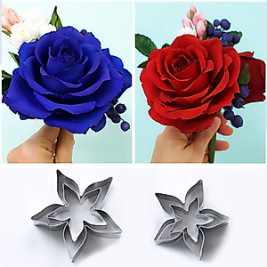 KALAIEN 23pcs/set Rose Petal Cutter Set Gum Paste Fondant Cake Cutters kitchen Supplies Baking Mould