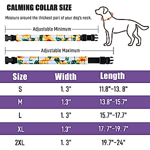 Paw Legend Dog Calming Collar for Dogs Filled with Lavender Anxiety Relief 100% Polyester Adjustable Thunderease Calming Collar (2 Pack, Medium)