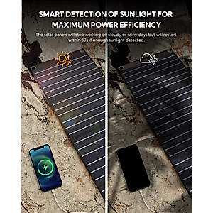 Foldable Solar Panel, LUMOPAL 60W Portable Folding Solar Charger Kit with USB-C PD60W 5V USB-A QC3.0 DC18-20V Ports,IP65 Waterproof for RVCamping Backpacking Compatible with Phone Tablet Power Station