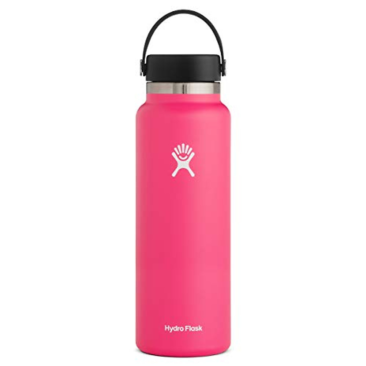 Hydro Flask Water Bottle - Stainless Steel & Vacuum Insulated - Wide Mouth 2.0 with Leak Proof Flex Cap - 40 oz, Watermelon