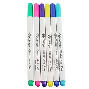 Disappearing Ink Fabric Marker Pen for Sewing Art Washable Art and Lettering 12PCS 6 Color Vanishing Air Erasable Pen