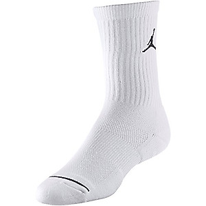 JORDAN JORDAN JUMPMAN CREW 3PPK SOCKS WHITE WHITE BLACK SIZE L