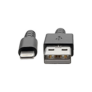 Tripp Lite Heavy Duty USB to Lightning Charging & Data Cable, Heavy Duty with Braided Jacket, MFi Certified for Apple iPhone, iPad & iPod - 3 Feet / 1 Meter, 2-Year Warranty (M100-003-HD)