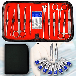 11 pcs Anatomy Student Dissection Kit Biology Lab Anatomy Medical Student Dissecting Dissection Kit Set with Scalpel by Vision Tek Med
