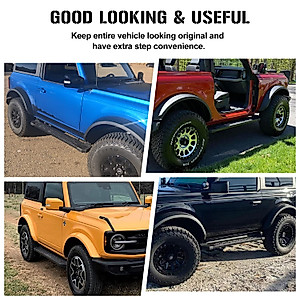 Snailfly Tube Step Bars Fit for Ford Bronco 2-Door 2021 2022 2023 2024 2025 Running Board