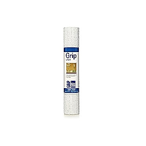Magic Cover Premium Grip Non Adhesive Drawer and Shelf Liner, 18" x 4', White