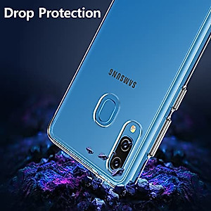Rayboen Case for Samsung Galaxy A20 A30, Crystal Clear Non-Slip Anti-Yellowing Shockproof Protective Cover, Hard Plastic Back & Soft TPU Frame Thin Phone Case for Samsung Galaxy A20 A30 6.4 inch