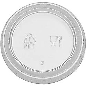 Dixie Foods Plastic Portion Cup Lid - PETE Plastic - 2400 / Carton - Clear
