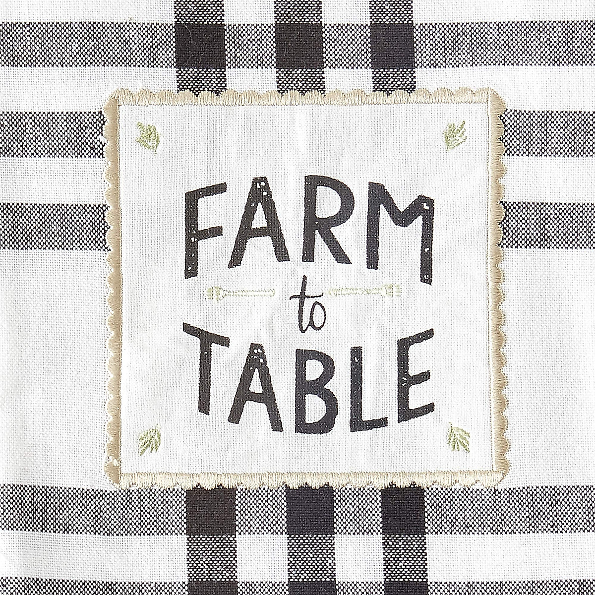 DII Home Sweet Farmhouse Kitchen Collection, Dishtowel Set, 18x28, Black, 4 Count