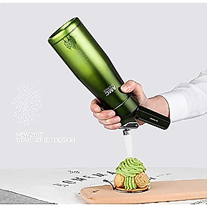 Professional Whipper Maker, Aluminum Whipped Dispenser & 2 Holders with 3 Decorating Nnozzles Leak Proof-use 8 Gram Cream Chargers,1 Pint, 500ml(Not Included)