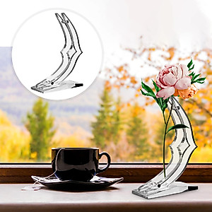 Gold Rose Display Stand Acrylic Rose Holder for Gold Dipped Rose Plastic Support Base for Single Stem Plated Rose Flower Rose Stand 2pcs