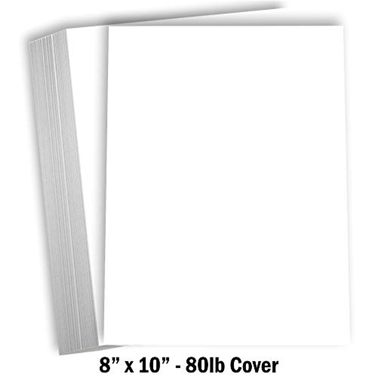 Hamilco White Cardstock - 8 x 10" Blank 80 lb Cover Card Stock - 50 Pack