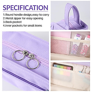 Sooez Wide Opening Pencil Case, Large Capacity Pencil Pouch Organizer Aesthetic Pencil Bag for School Supplies Stationery, Marker Pouch Makeup Bag Organizer