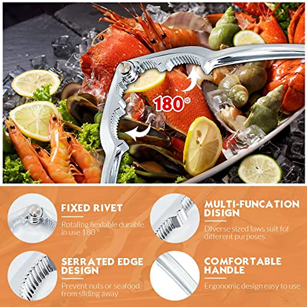 30 Pack Nut Crackers Tool Bulk Crab Crackers and Tools Heavy Duty Crab Leg Claw Crackers Opener Tool for Nuts Shellfish Seafood Home Restaurant Kitchen Crumbled Tools
