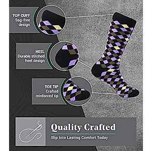 Marino Mens Dress Socks - Fun Colorful Socks for Men - Cotton Funky Socks - 6 Pack - Exclusive Collection - 10-13