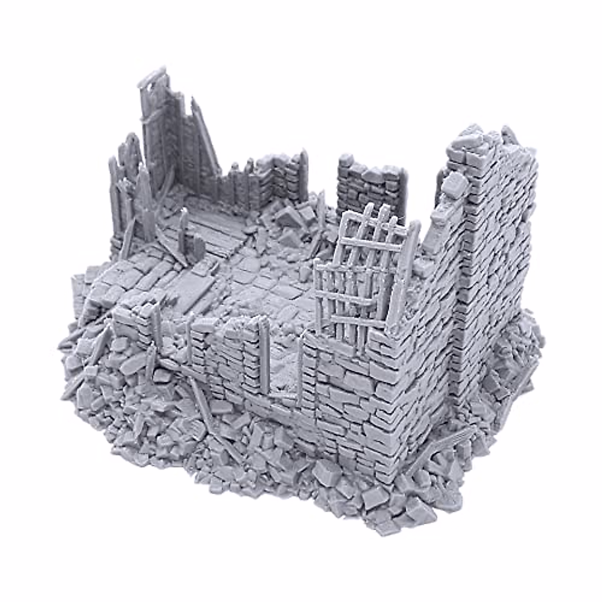 Ruined Barlyway Cottage by Printable Scenery, 3D Printed Tabletop RPG Scenery and Wargame Terrain 28mm Miniatures