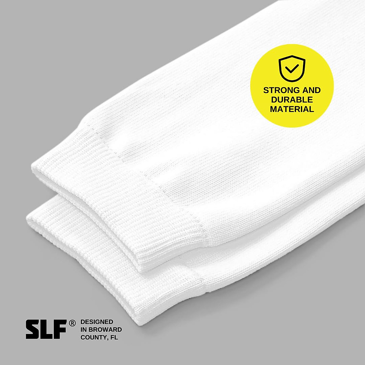 SLEEFS Football Leg Sleeves [1 Pair - Adult - White] - For Adult & Youth - Calf Compression Sleeves for Men and Boys