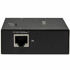 StarTech.com 1 Port Gigabit PoE+ Extender 802.3at & 802.3af - 100m (330ft) - Power over Ethernet Extender - PoE Repeater Network Extender , TAA (POEEXT1GAT)