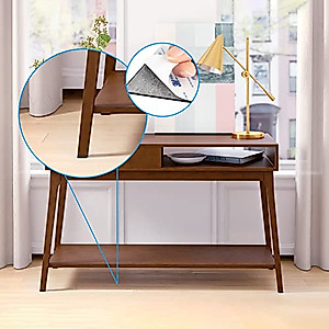 Non Slip Furniture Pads for Hardwood Floor - Silicone Self Adhesive Anti Scratch Floor Protectors, Cuttable Rubber Heavy Duty Furniture Pad 4 x 40 Inch, Black