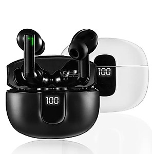 Wireless Earbuds, 2pack 50Hrs Playtime Bluetooth Earbuds Built in Noise Cancellation Mic with Charging Case, Bluetooth Headphones with Stereo Sound, IPX7 Waterproof Ear Buds for iPhone and Android