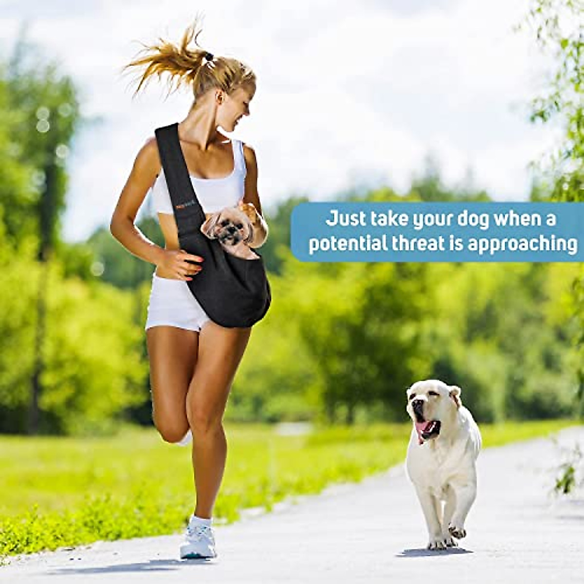 BuddyT Dog Sling Carrier - Dog Carriers for Small Dogs - Dog Carrier for Medium Dogs 5-10 lbs with Adjustable Strap, Pocket, Safety Belt - Dog Purse - Puppy Carrier for Small Dogs/Small Dog Carrier