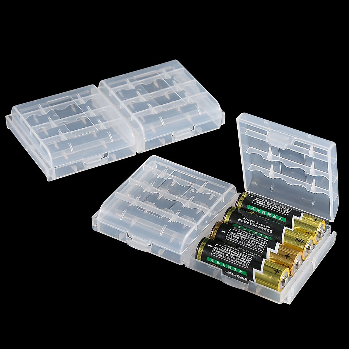 Battery Case,10 Pcs Multifunctional Transparent Hard Plastic Case Holder Storage Box for AA AAA Battery,for Travel, Camping, Hiking or at Home