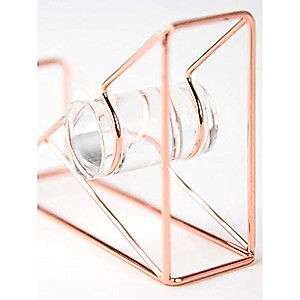 U Brands Desktop Tape Dispenser, Wire Metal, Copper/Rose Gold - 858U06-48