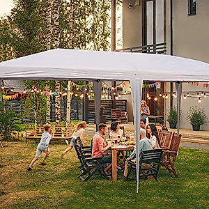 Quictent 10x20 ft Ez Pop up Canopy Tent Instant Shelter Party Tent Outdoor Event Gazebo Waterproof with 6 Sand Bags (White)