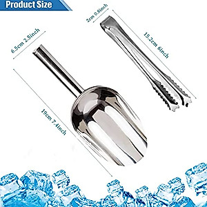 Xiboya textile Sweet Candy Buffet Ice Tongs & Scoops (Silver-6 set)