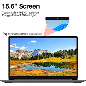 Lenovo 2023 Newest IdeaPad 1 Laptop, 15.6" Student Laptop, AMD Athlon Silver 7120U Processor, 4GB LPDDR5 RAM, 128GB SSD, AMD Radeon Graphics, Wi-Fi 6, Anti-Glare, Windows 11 Home S, Cloud Grey