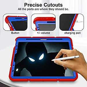 Grifobes for iPad Air 5th/4th Generation Case 2022/2020 10.9", for iPad Pro 11 inch 2022/2021/2020/2018 Heavy Duty Shockproof Rugged Cover with Pencil Holder Stand iPad Air 5 4 Gen for Kids Boy