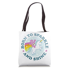 Care Bears Born To Sparkle And Shine With Cheer Bear Tote Bag