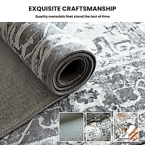 QD-Udreamy Area Rugs for Living Room - 9x12 Area Rugs, Machine Washable Rugs 9x12, Non-Slip, Stain Resistant Soft Boho Vintage Large Carpet Low Pile Thin Rugs for Living Room Bedroom