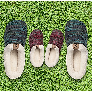 Pupeez Girls Knitted Fleece Lined Clog Slippers Blue 2/3