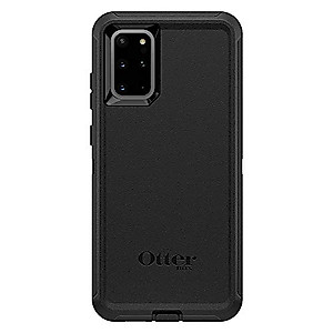 OtterBox Galaxy S20+/Galaxy S20+ 5G (ONLY - Not compatible with any other Galaxy S20 models) Defender Series Case - BLACK, rugged & durable, with port protection, includes holster clip kickstand
