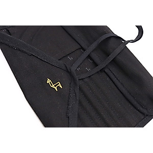 ETCHR Canvas Roll Up Brush Pouch - Black Paint Brush Holder with Canvas Ties