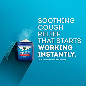 Vicks VapoRub Cough Suppressant Chest and Throat Topical Analgesic Ointment, 1.76 Ounce