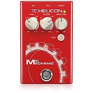 TC-Helicon TC Helicon MIC MECHANIC 2 Ultra-Simple Battery-Powered Vocal Effects Stompbox with Reverb, Echo and Pitch Correction