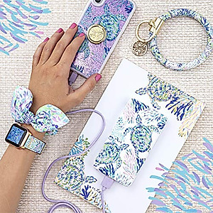 Lilly Pulitzer Cell Phone Gold Metal Stability Tech Ring, Citrus