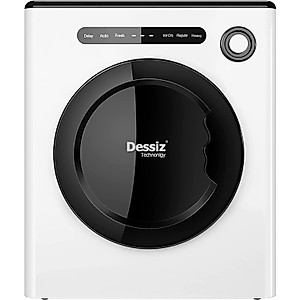 OOTDAY Portable Clothes Dryer Compact Laundry Dryers 850W, 8.8 lbs Load Volume, Auto-Electronic Control panel, Front Load Stainless Steel Tumble for Home, Apartment, Dorms, White