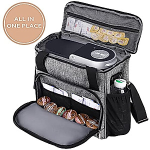 Coffee Maker Carring Bag for Keurig K-Mini or K-Mini Plus, Storage Mini Tote Case for Travel, Grey